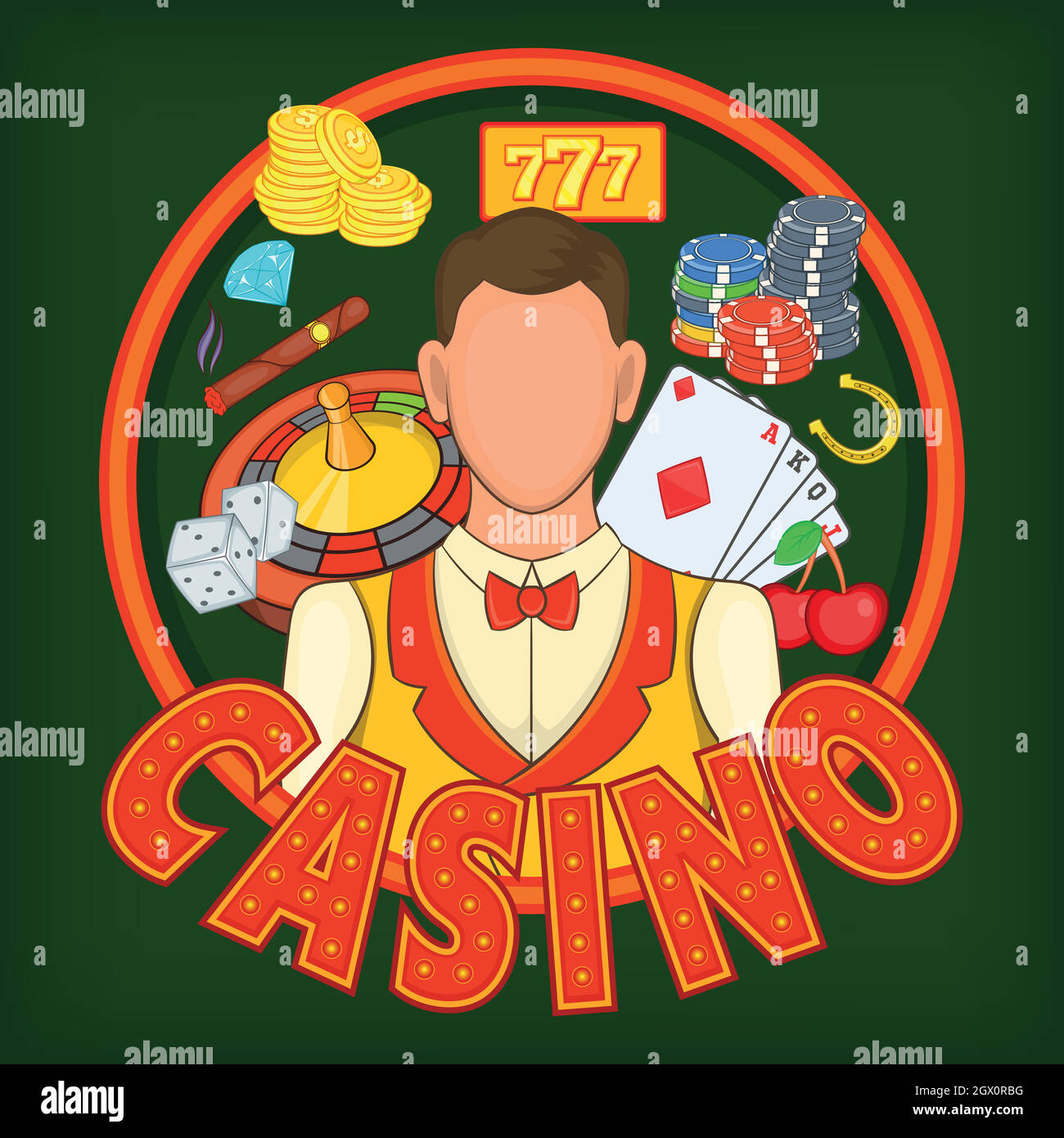 Casino games concept, cartoon style Stock Vector Image & Art - Alamy