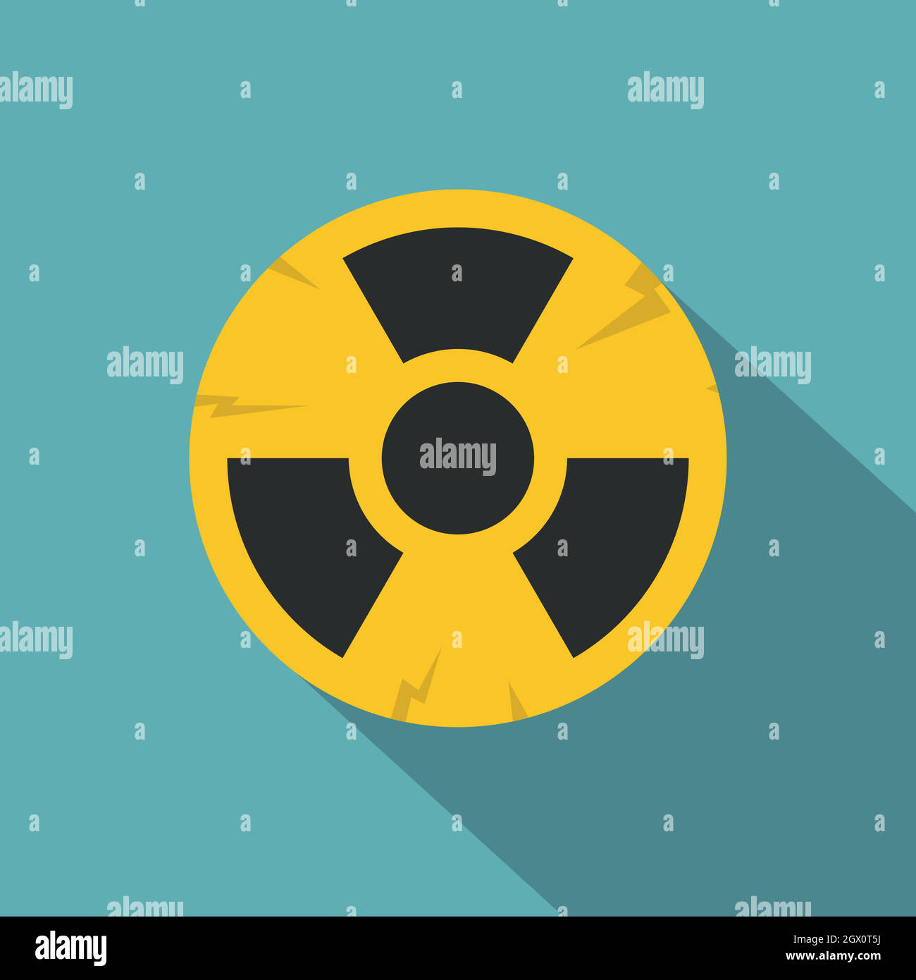 Nuclear sign icon, flat style Stock Vector Image & Art - Alamy