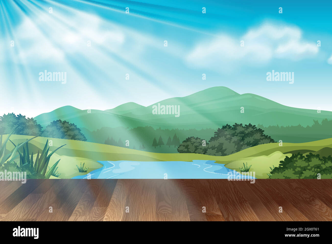 Background scene with park at daytime Stock Vector Image & Art - Alamy