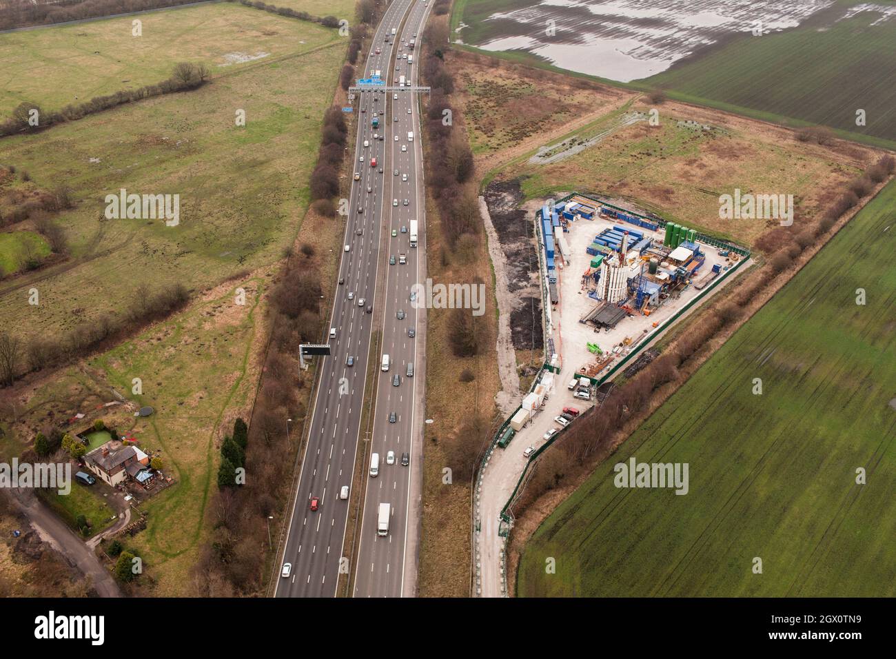 Fracking site aerial hi-res stock photography and images - Alamy