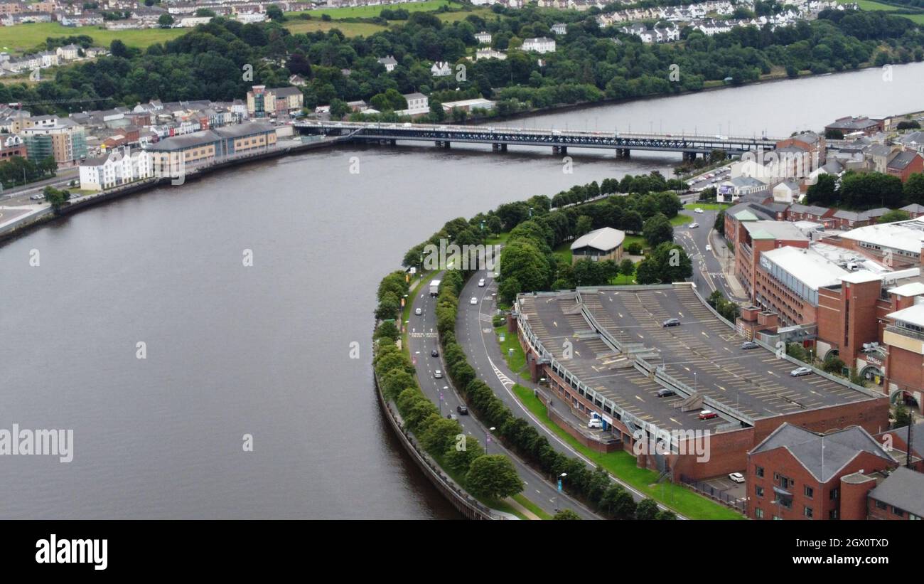 Aerial of river foyle hi-res stock photography and images - Alamy