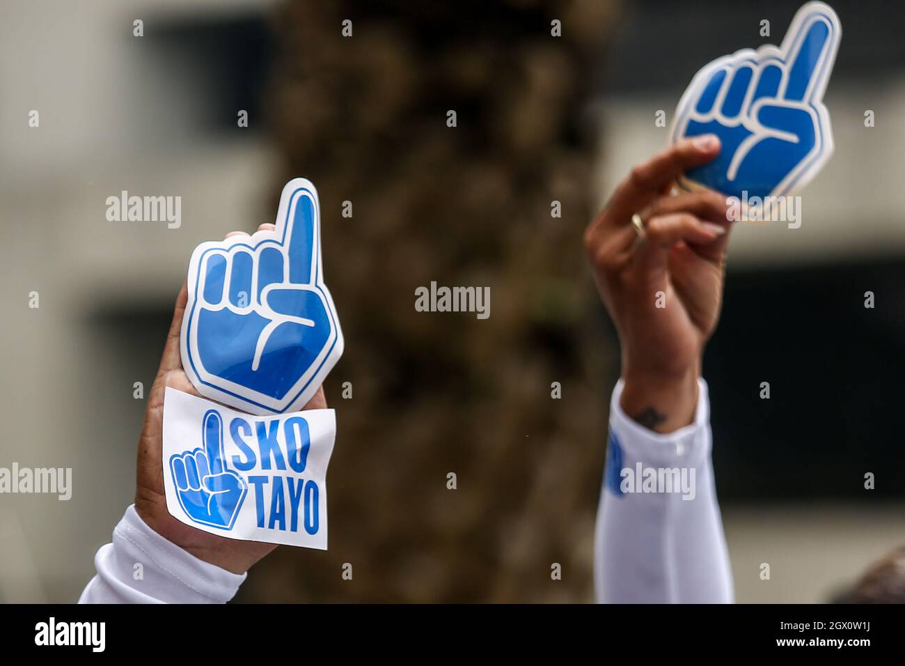 Metro Manila, Philippines. October 4, 2021: Supporters of Manila Mayor ...