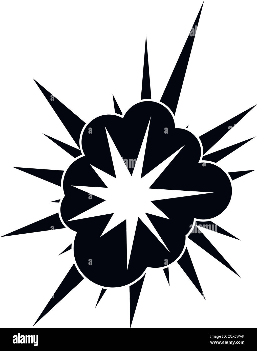 Nucleate explosion icon, simple style Stock Vector Image & Art - Alamy