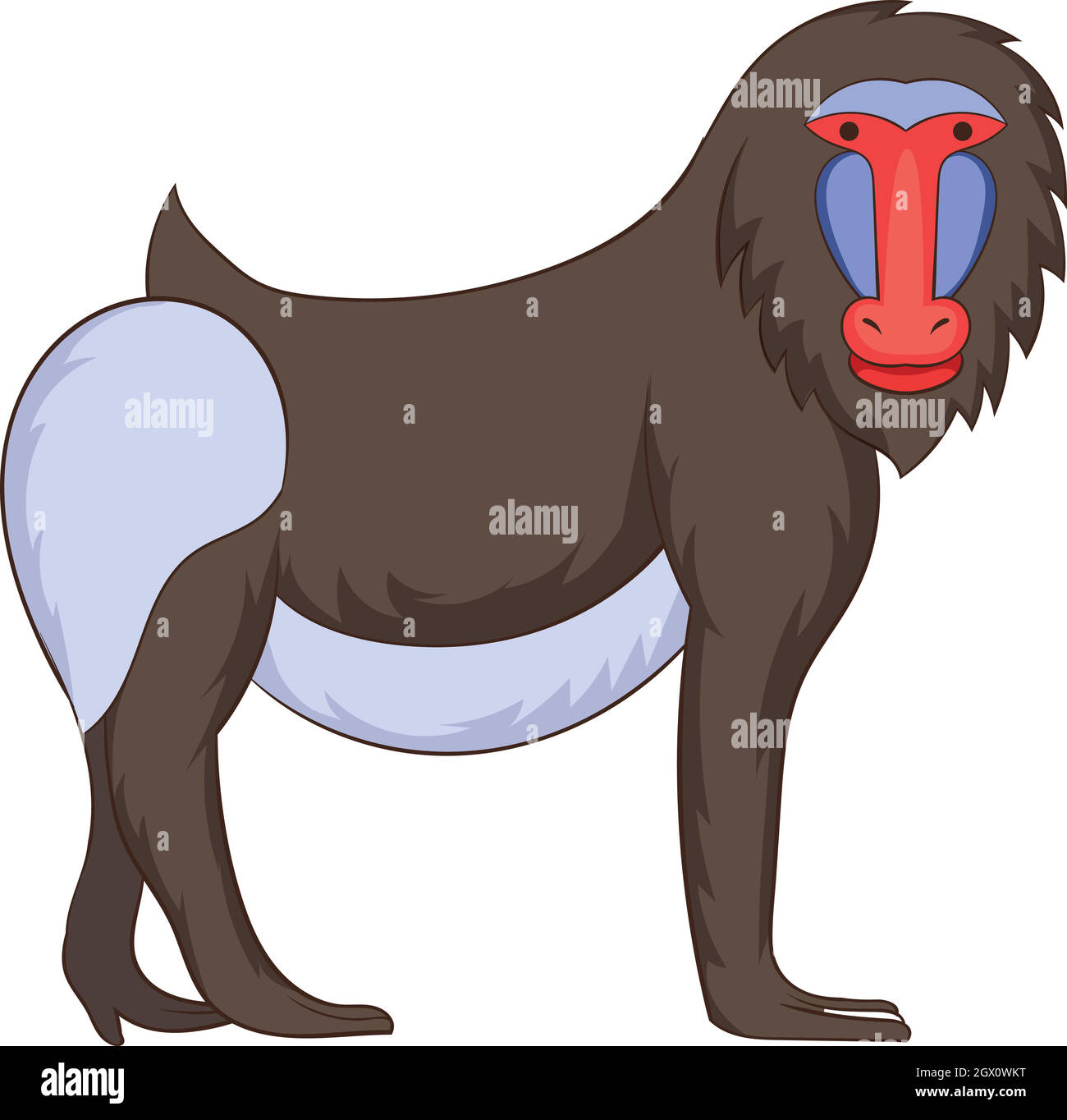 Mandrill icon, cartoon style Stock Vector Image & Art - Alamy