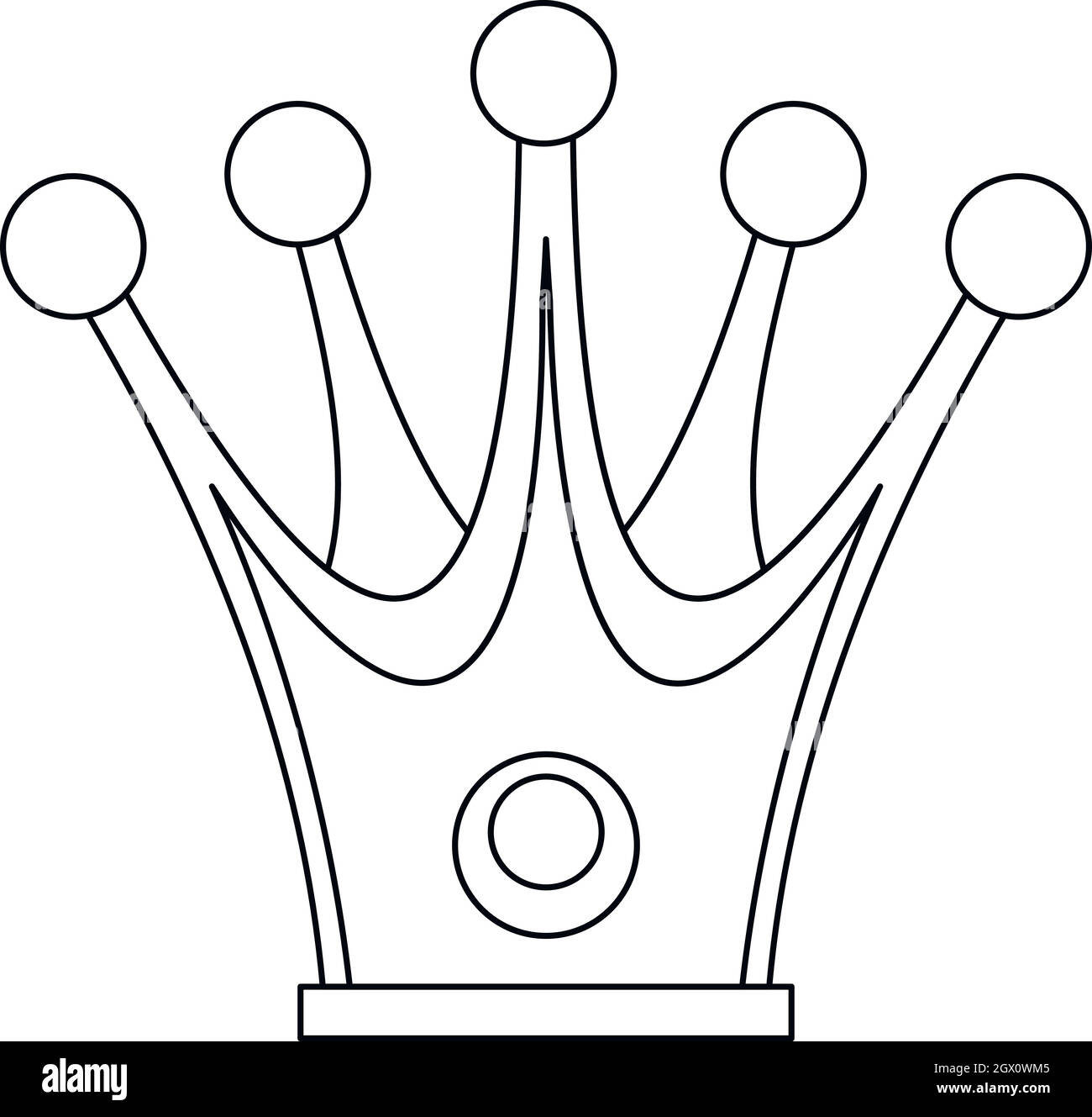 Crown Outline Drawing
