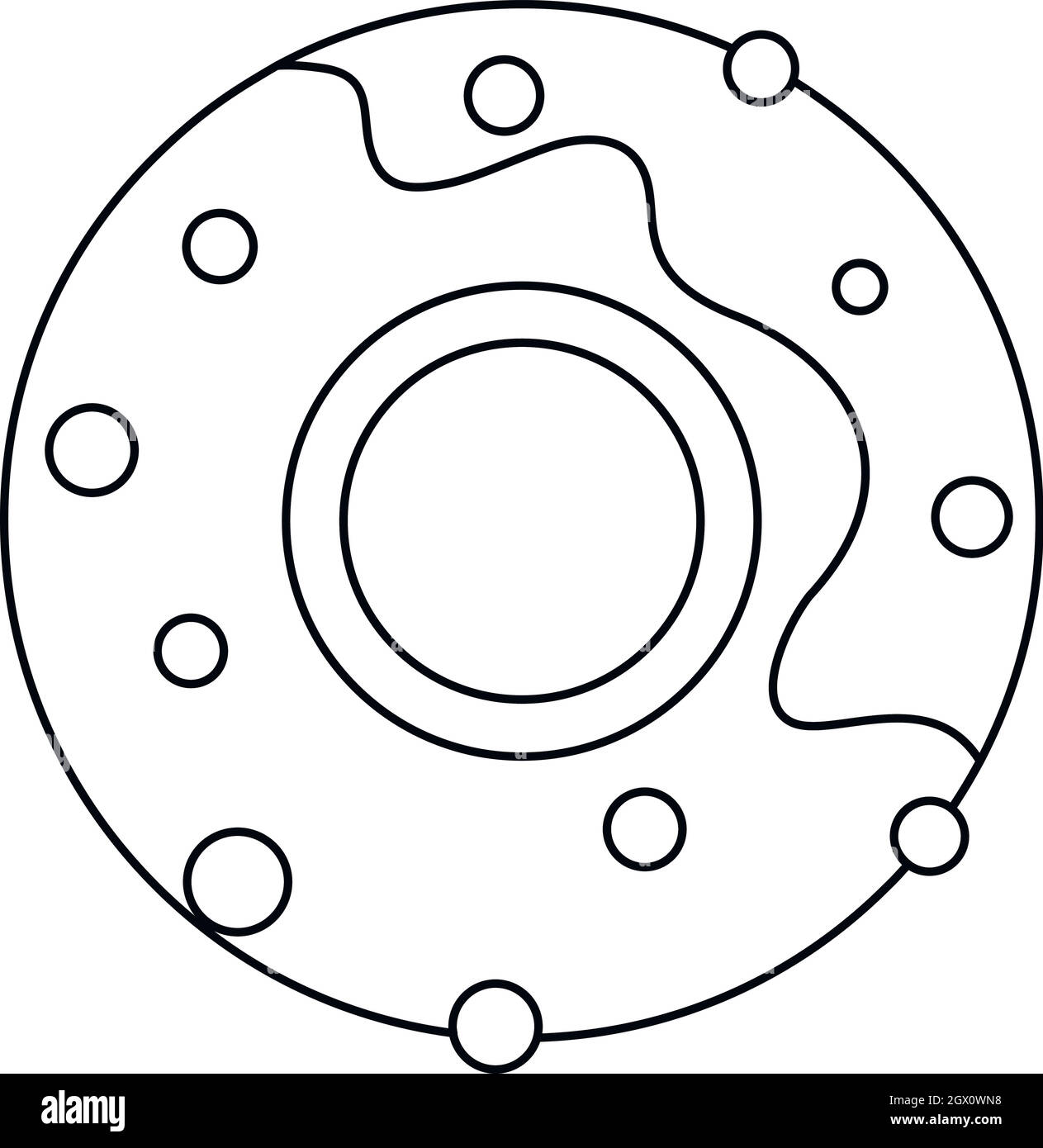 Donut icon, outline style Stock Vector Image & Art - Alamy