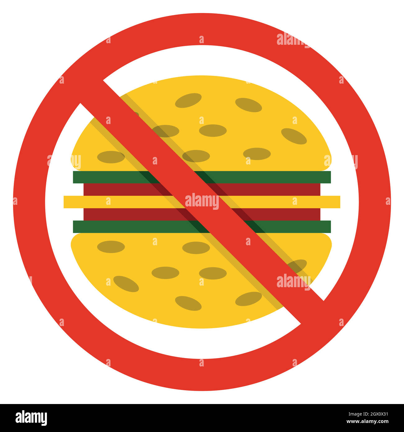 No fast food prohibition Cut Out Stock Images & Pictures - Alamy
