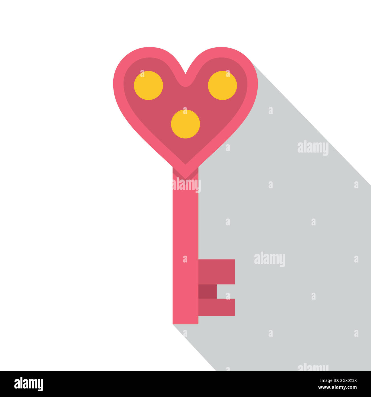 Love key icon, flat style Stock Vector Image & Art - Alamy