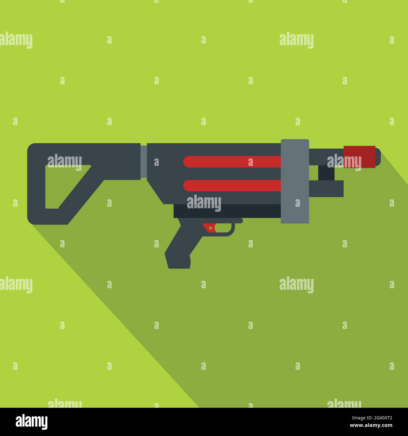 Game gun icon, flat style Stock Vector Image & Art - Alamy
