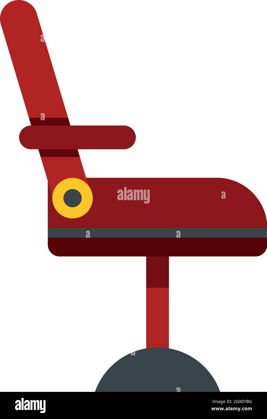 Red barber chair icon, flat style Stock Vector Image & Art - Alamy