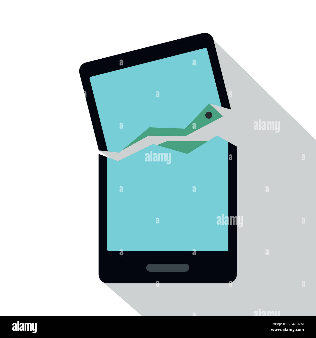 Broken smartphone repair Stock Vector Images - Alamy