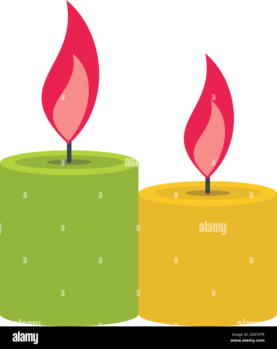Burning candles aroma spa Stock Vector Images - Alamy