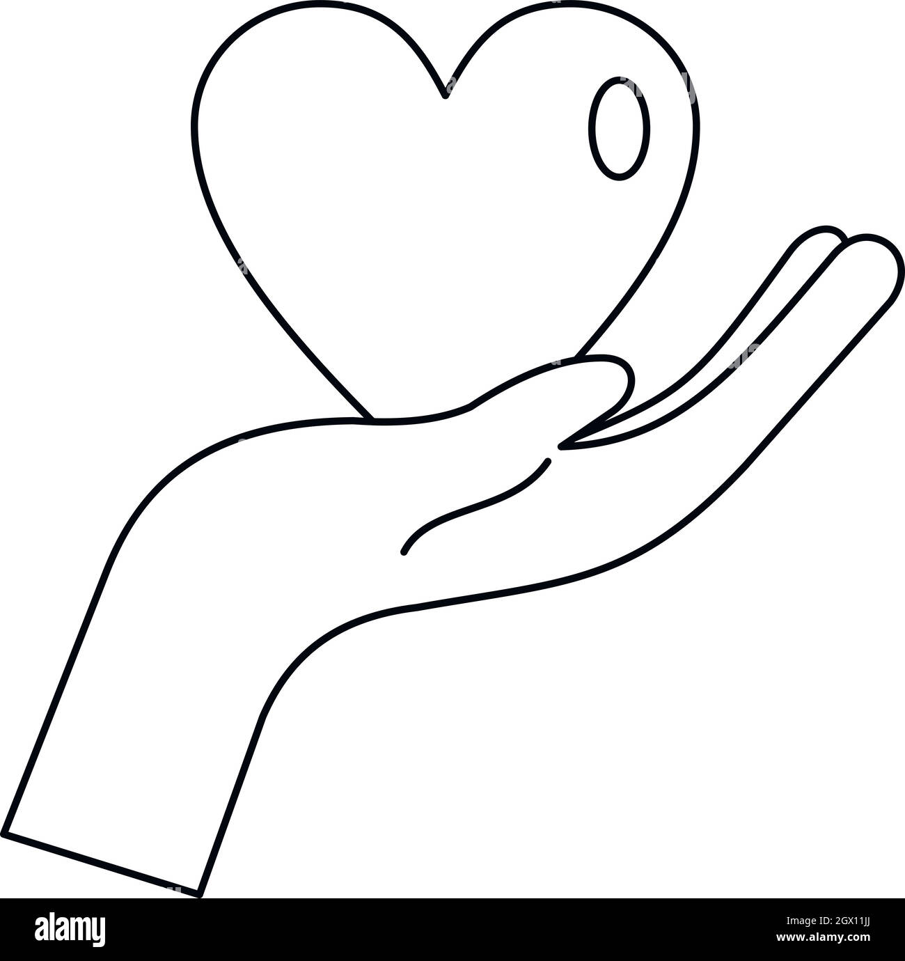 Giving heart in gift Stock Vector Images - Alamy