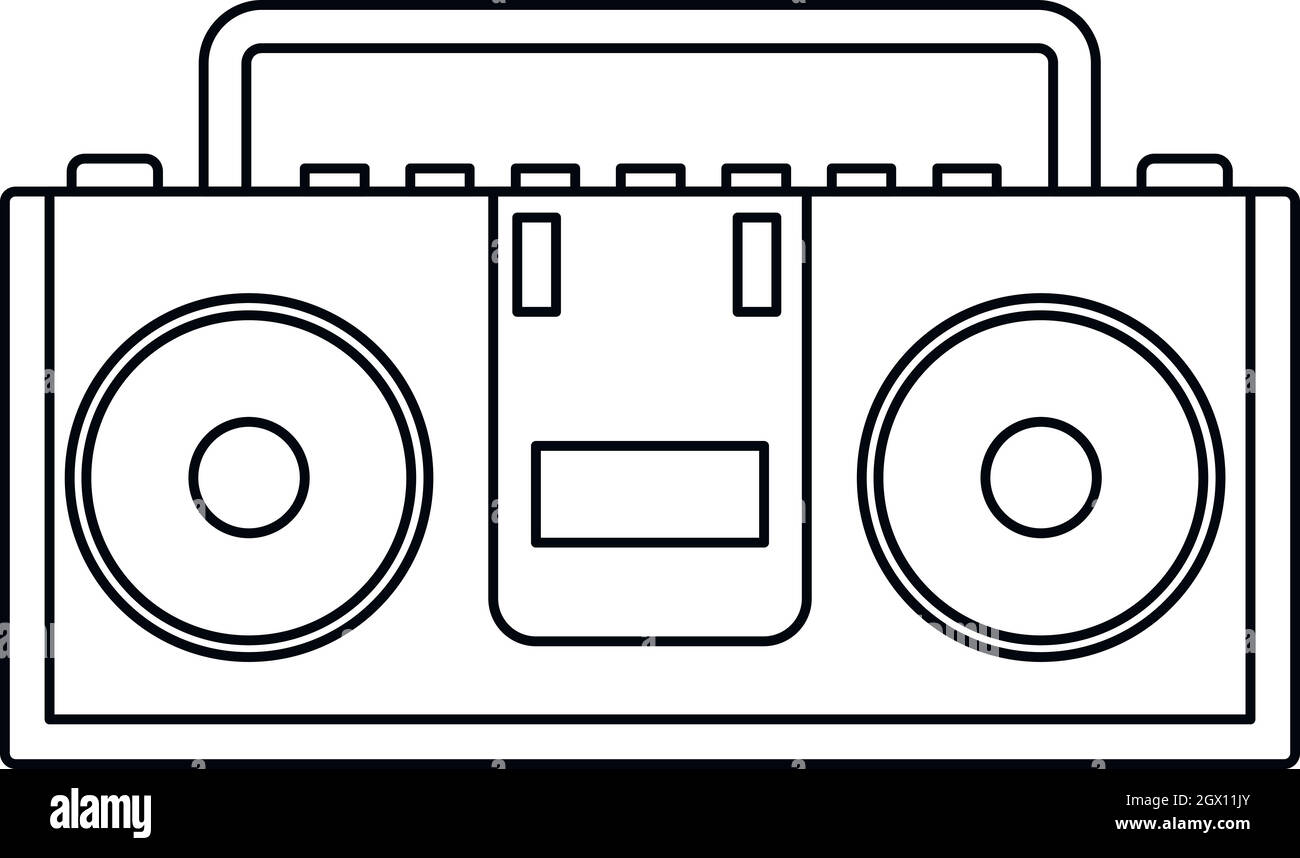 Outline icon vintage radio Stock Vector Images - Alamy