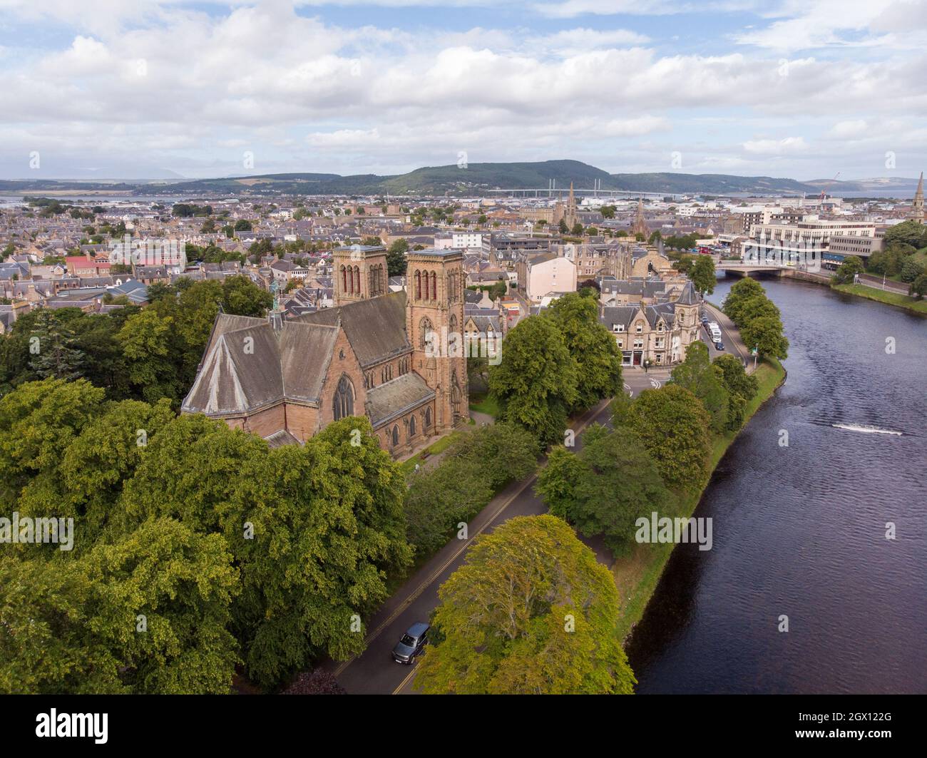 River ness aerial view hi-res stock photography and images - Alamy