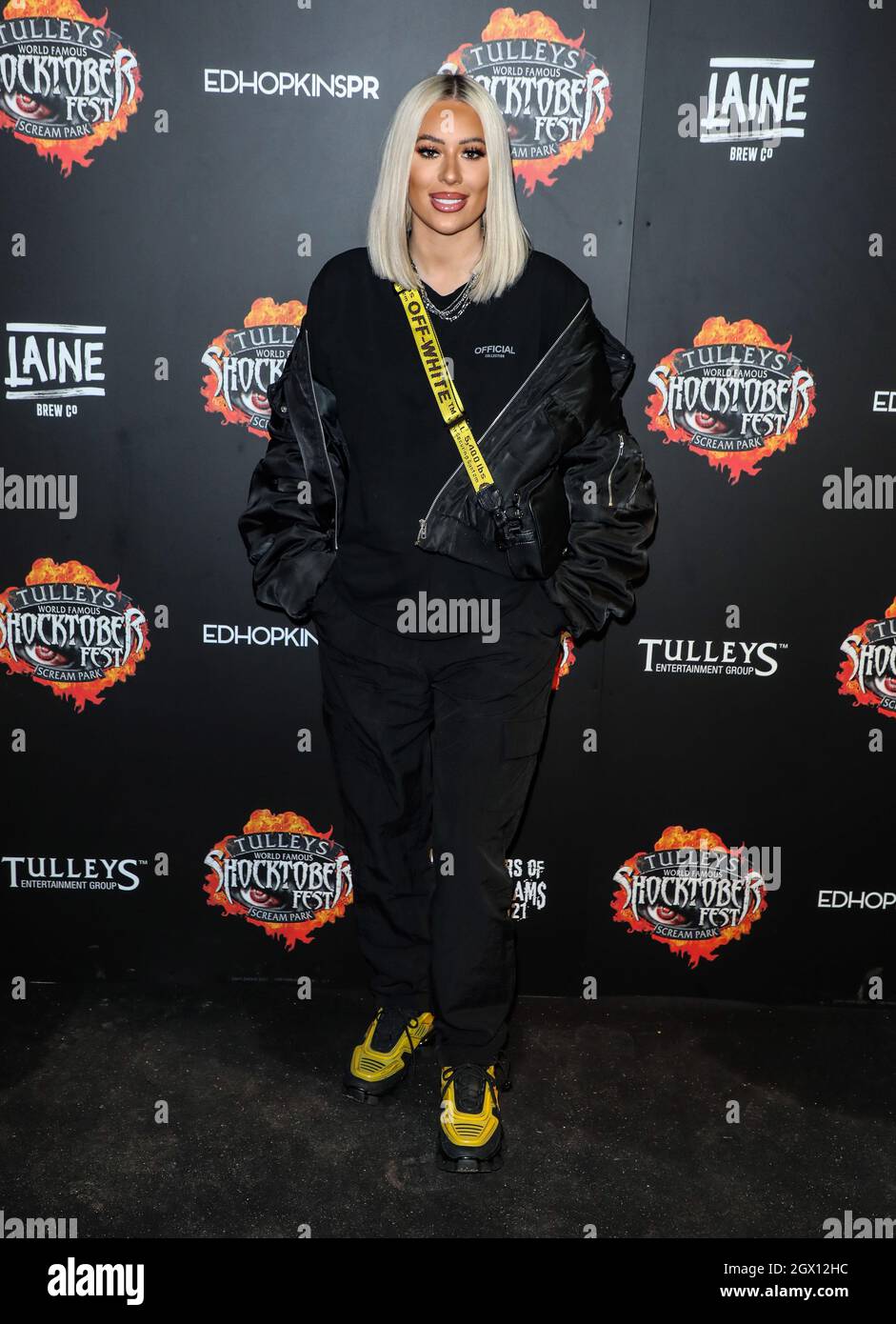 Crawley, UK. 01st Oct, 2021. Demi Sims attends the opening night of ...