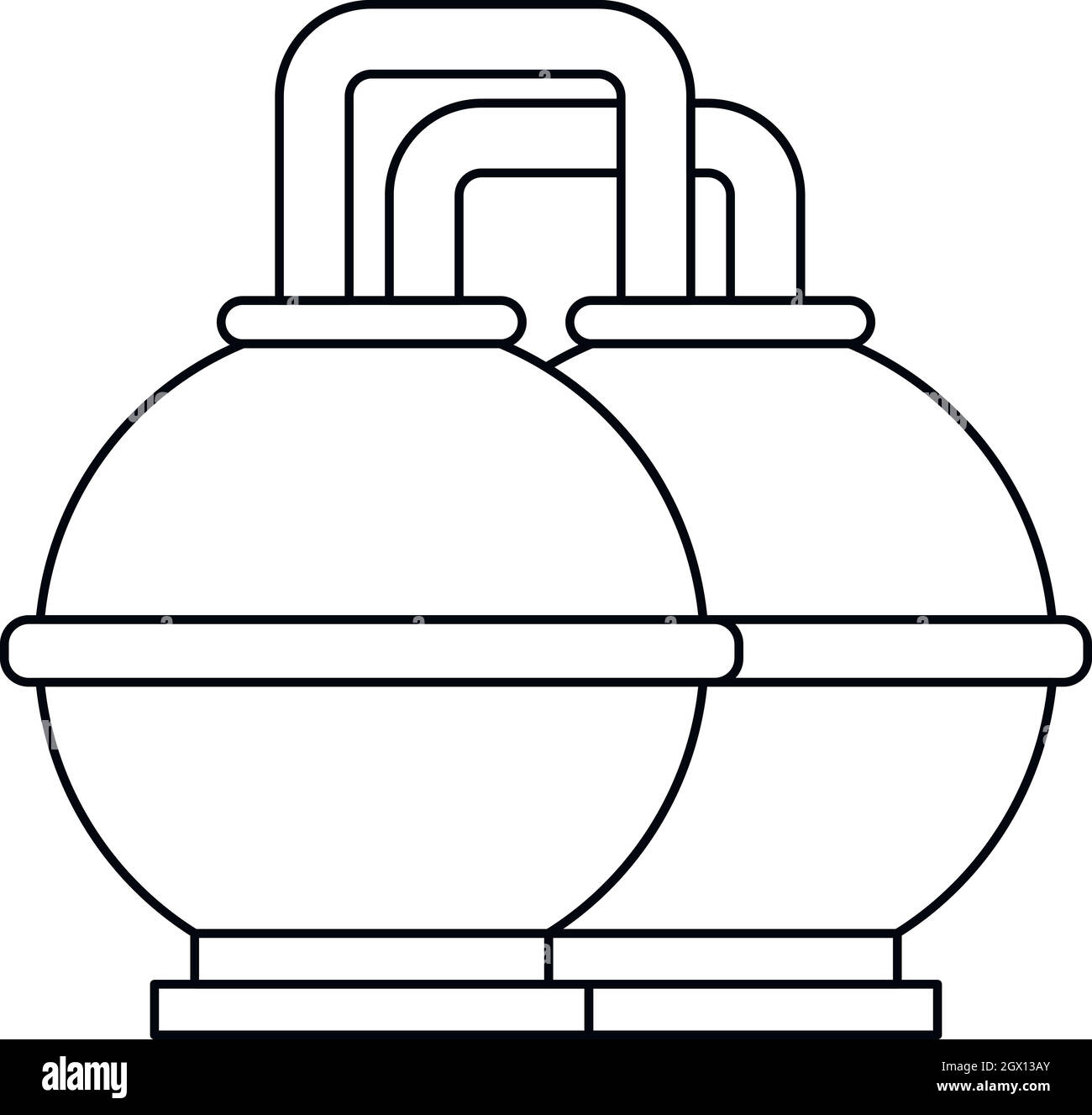 Round oil tanks icon, outline style Stock Vector Image & Art - Alamy