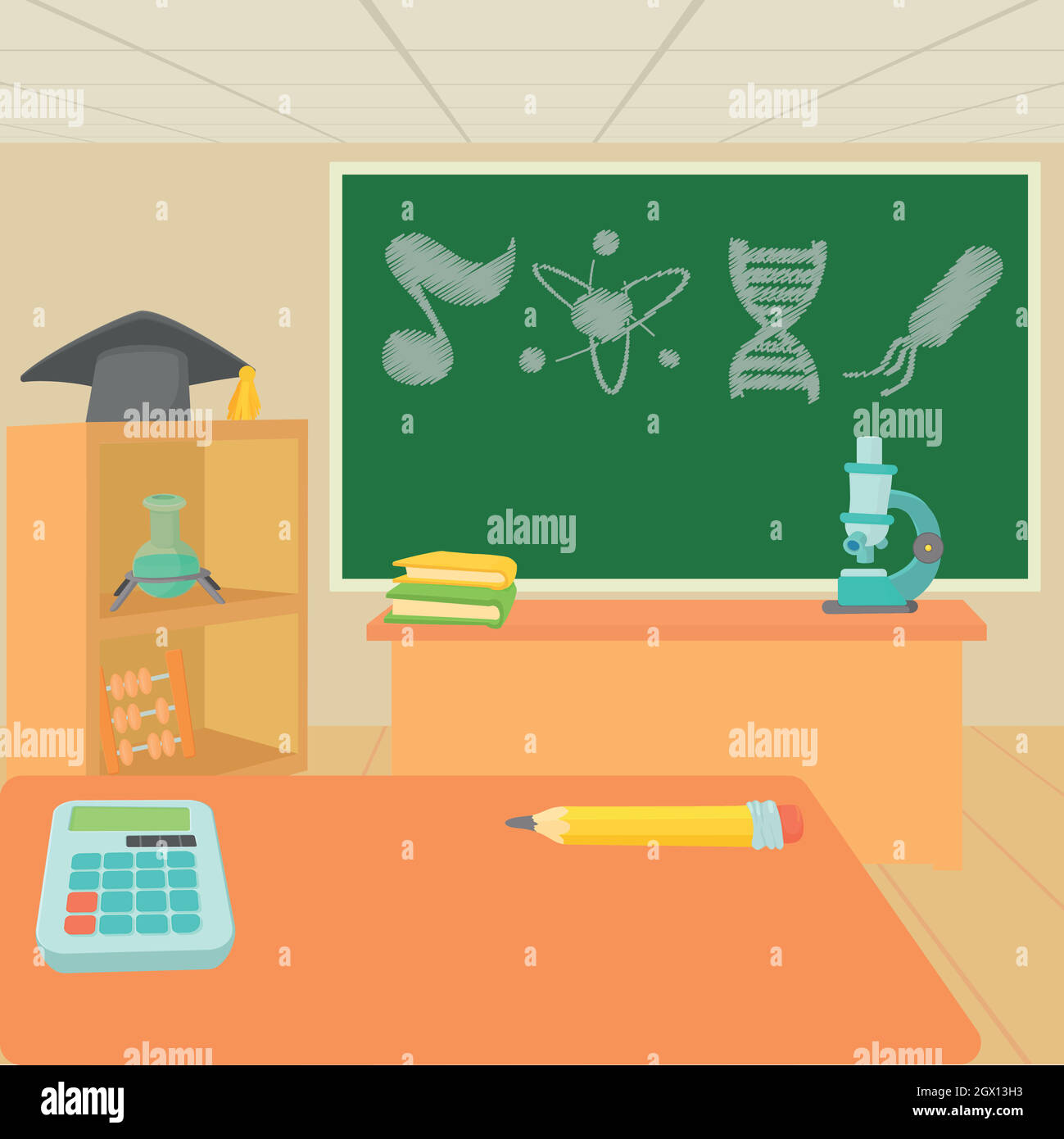 Education classroom concept, cartoon style Stock Vector Image & Art - Alamy