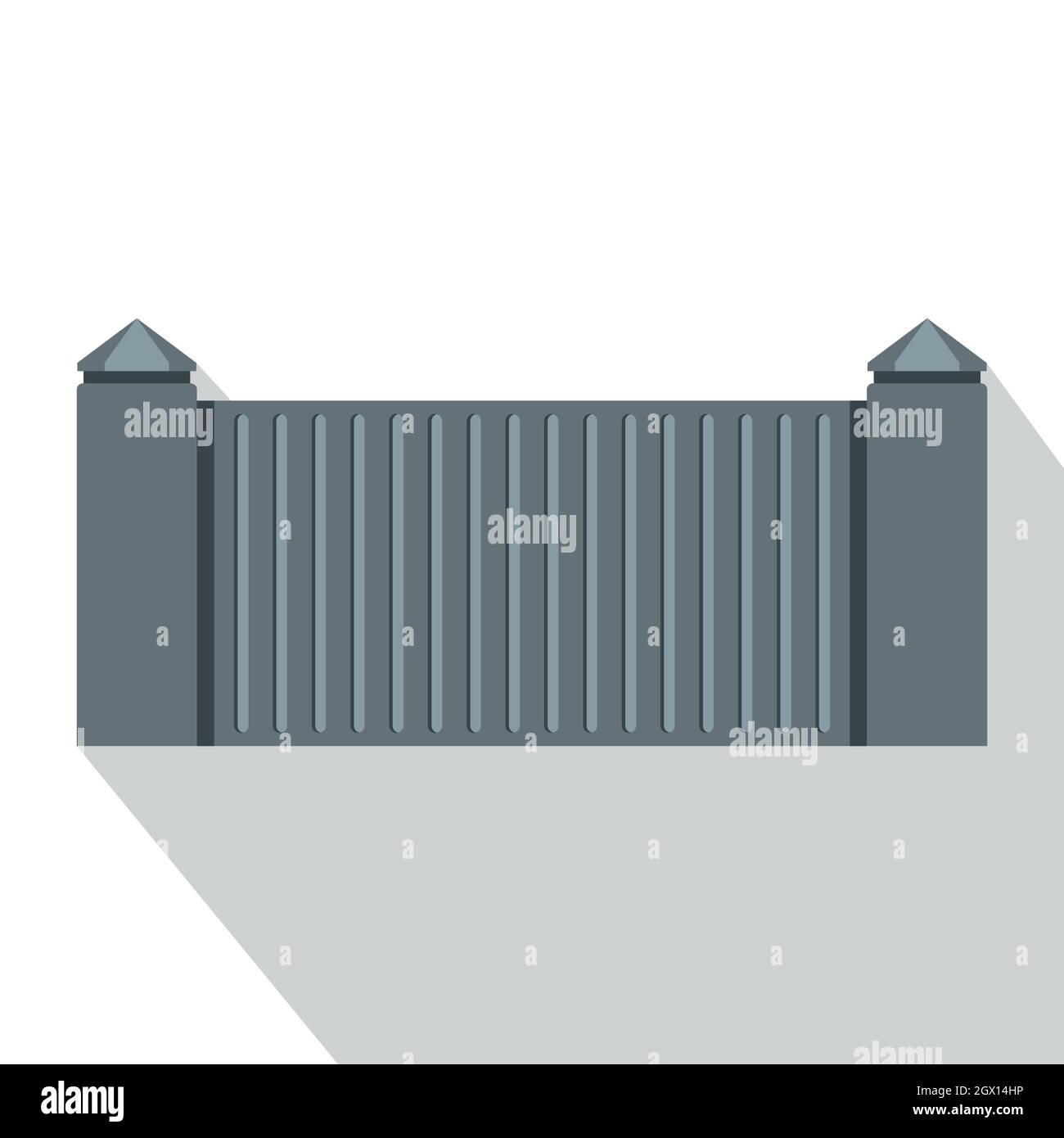 Beautiful stone fence in Stock Vector Images - Alamy