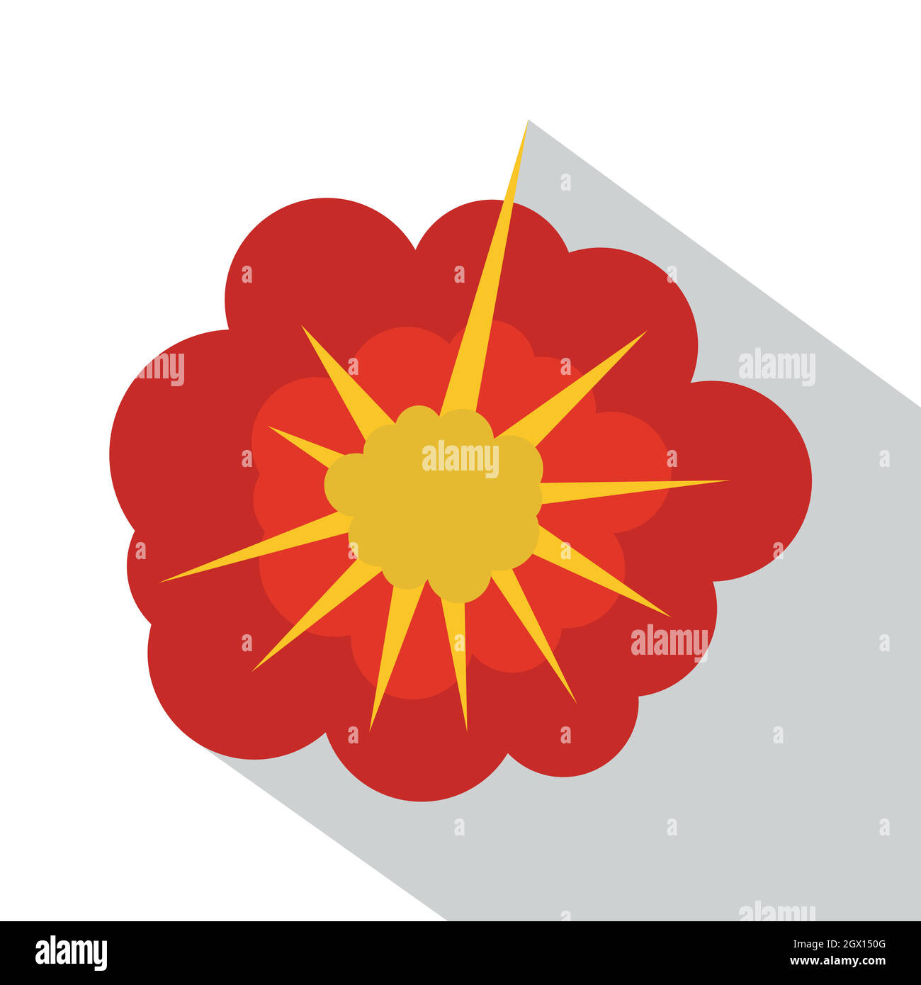 Cloudy explosion icon, flat style Stock Vector Image & Art - Alamy