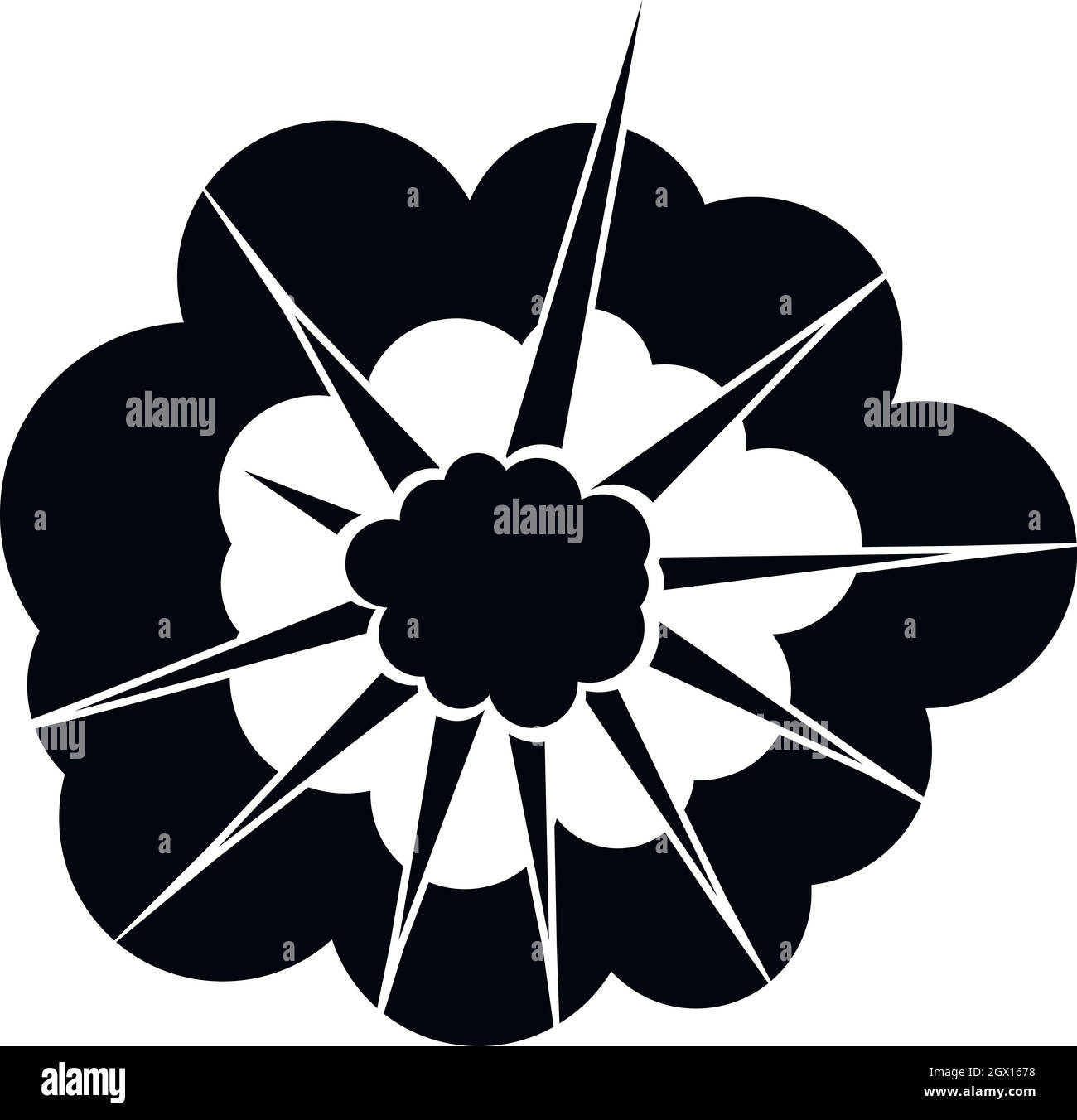 Cloudy explosion icon, simple style Stock Vector Image & Art - Alamy