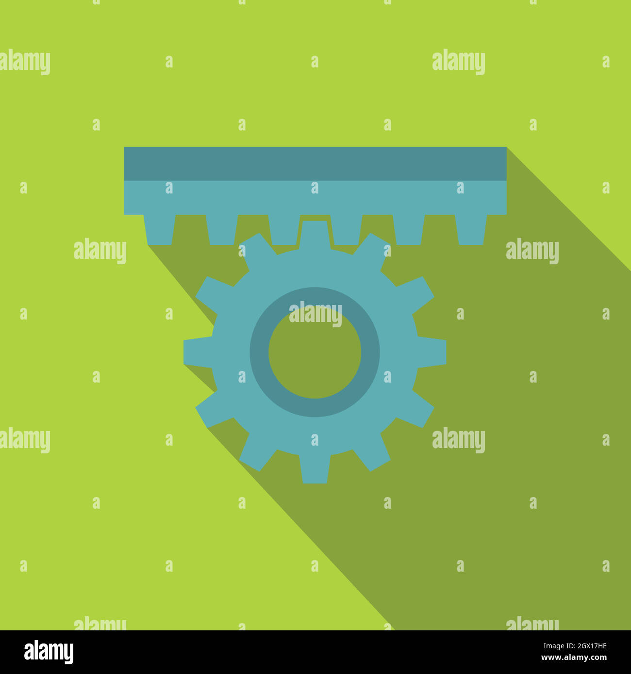 One gear icon, flat style Stock Vector Image & Art - Alamy