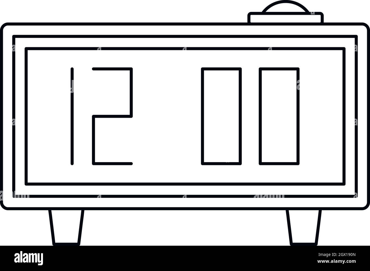 Alarm clock icon, outline style Stock Vector Image & Art - Alamy