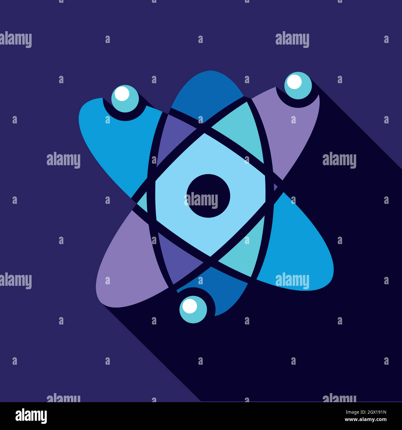 Test tube atom icon Stock Vector Images - Alamy