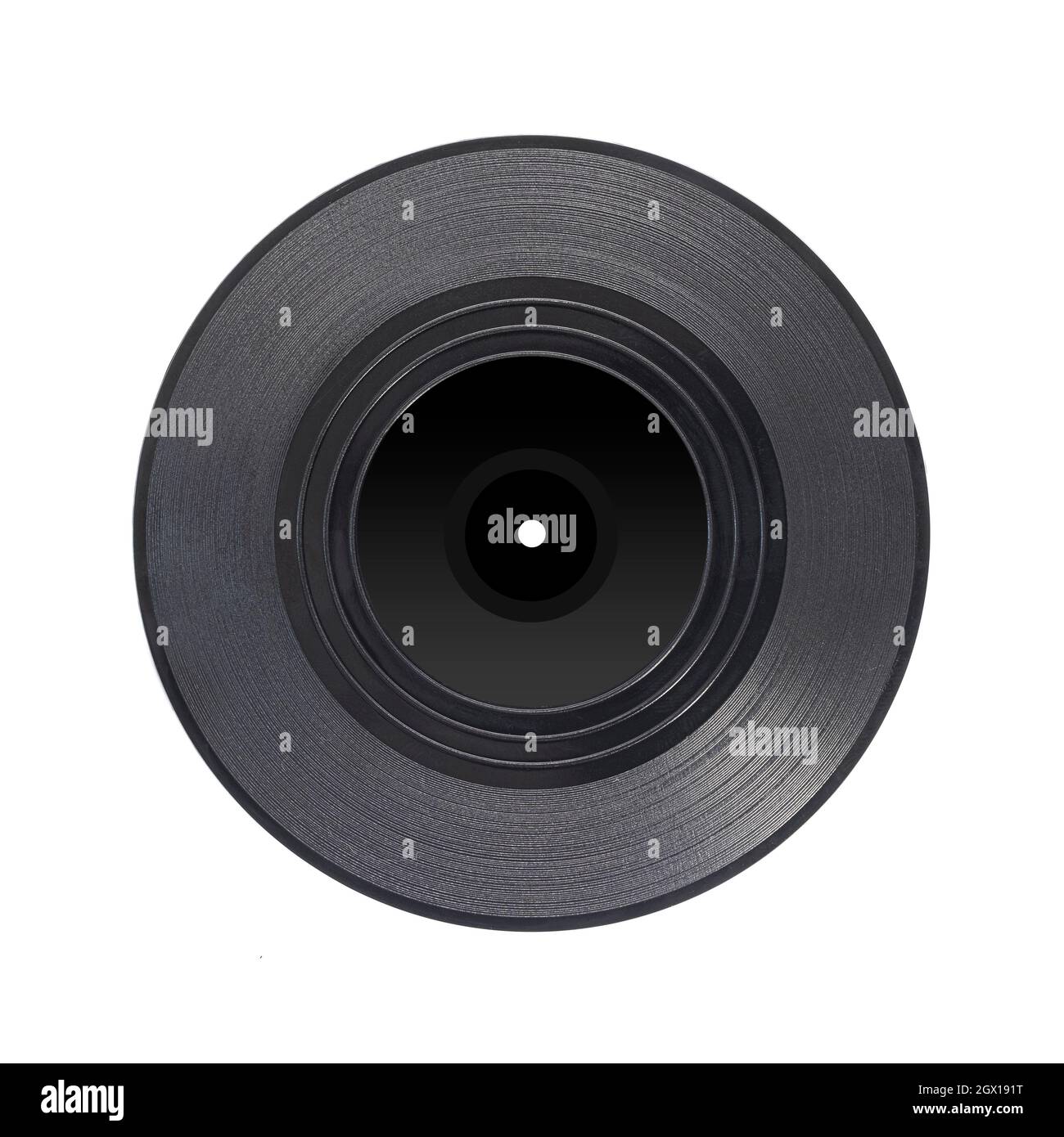 Old, retro vinyl 45 RPM record, isolated on white background Stock ...