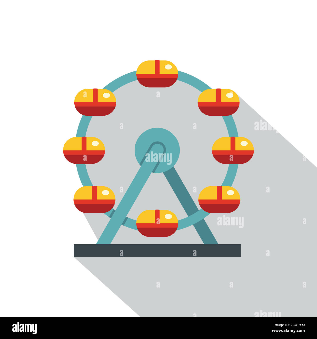 Huge ferris wheel, Canada icon, flat style Stock Vector Image & Art - Alamy