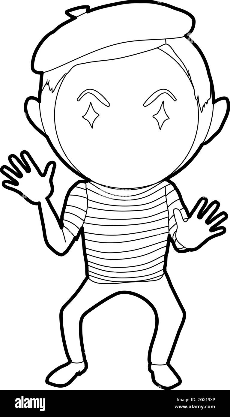 Clown illustration vintage Black and White Stock Photos & Images - Alamy