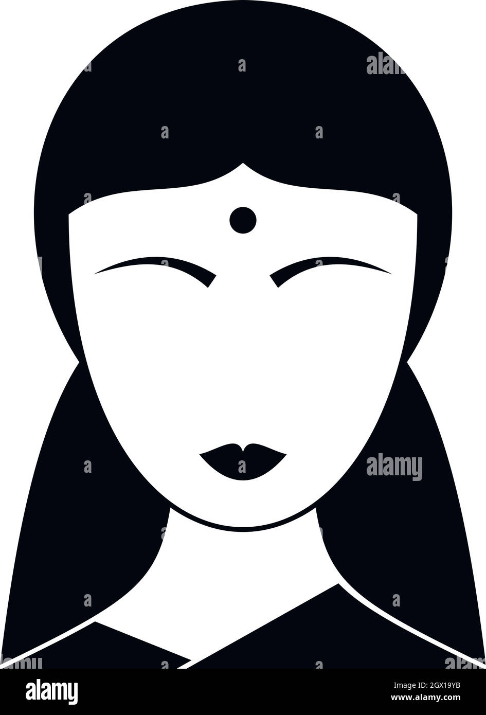Indian woman icon, simple style Stock Vector Image & Art - Alamy