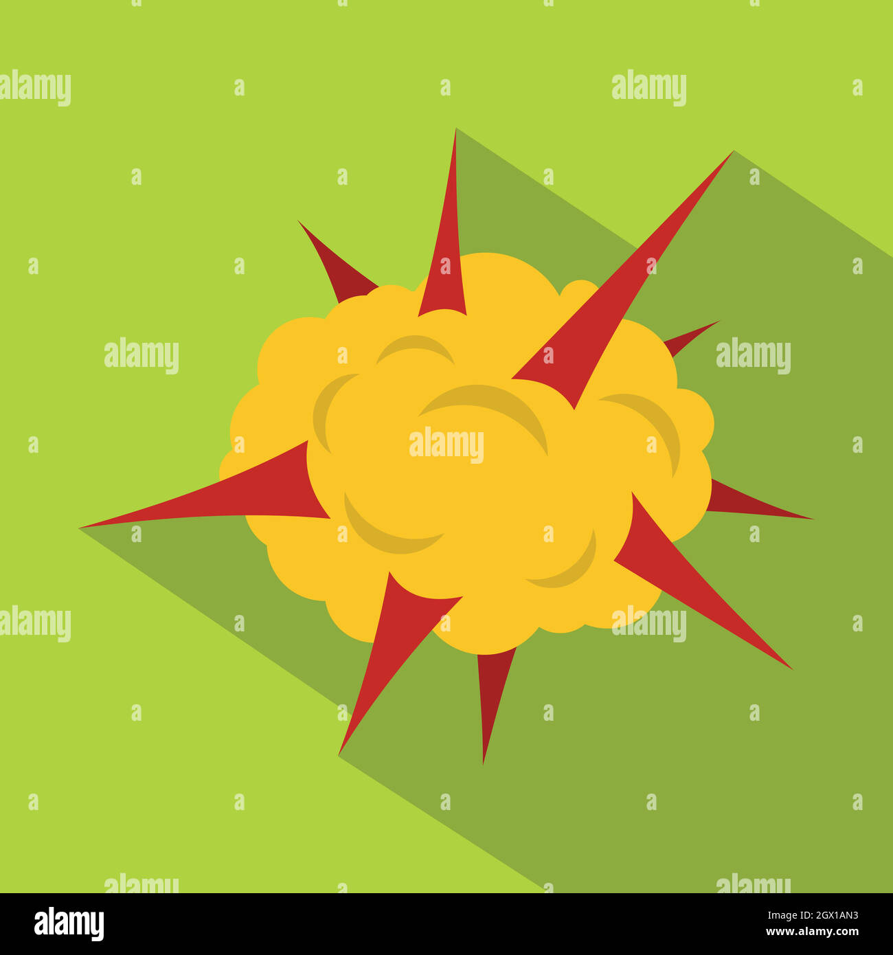 Power explosion icon, flat style Stock Vector Image & Art - Alamy