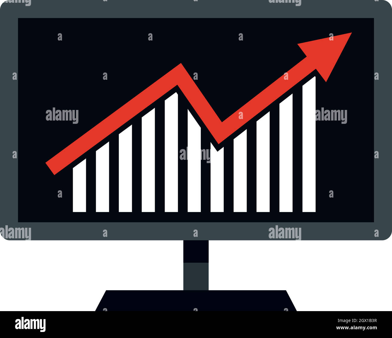 Statistics on monitor icon hi-res stock photography and images - Alamy