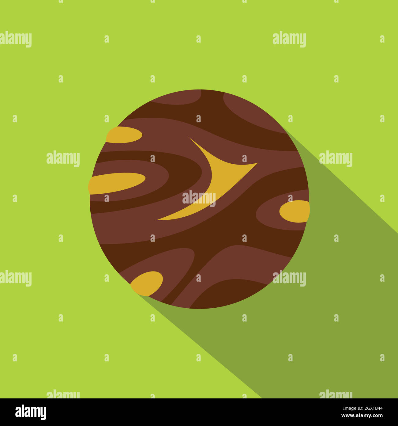 Round planet icon, flat style Stock Vector Image & Art - Alamy