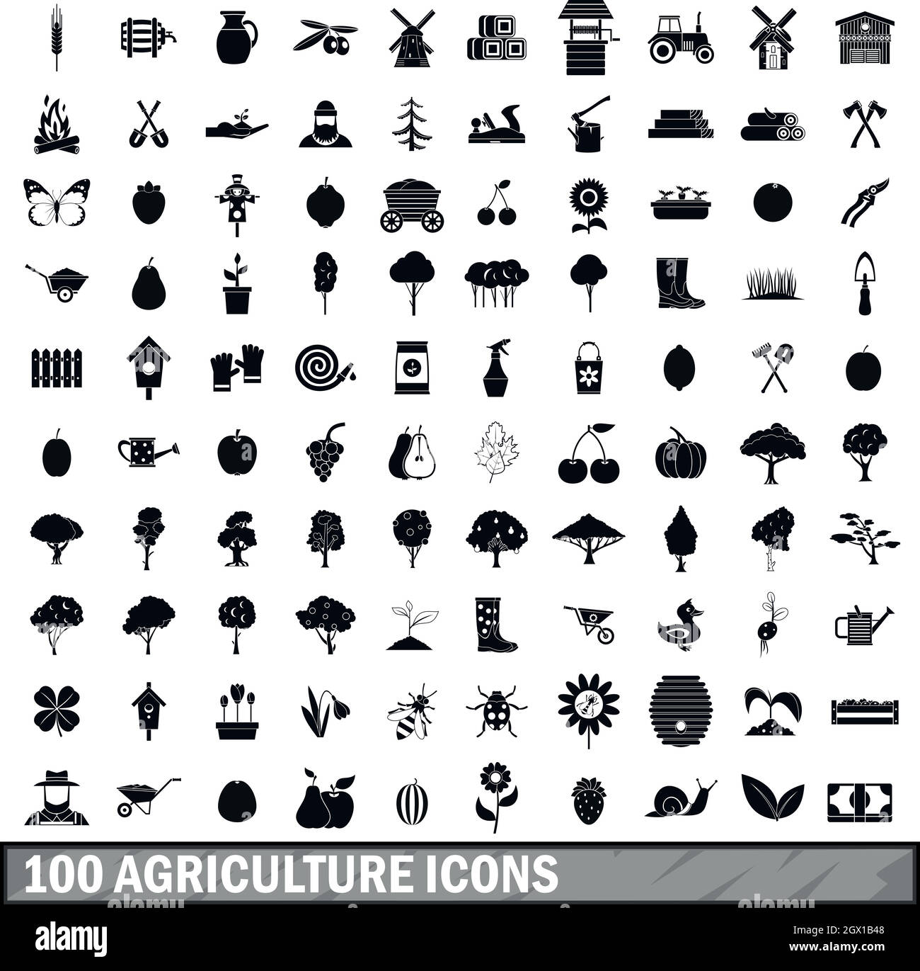 Set simple flowers in Stock Vector Images - Alamy