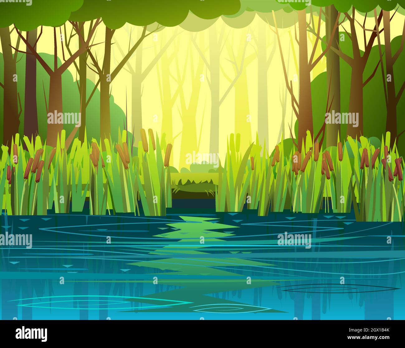 Swampy water Stock Vector Images - Alamy