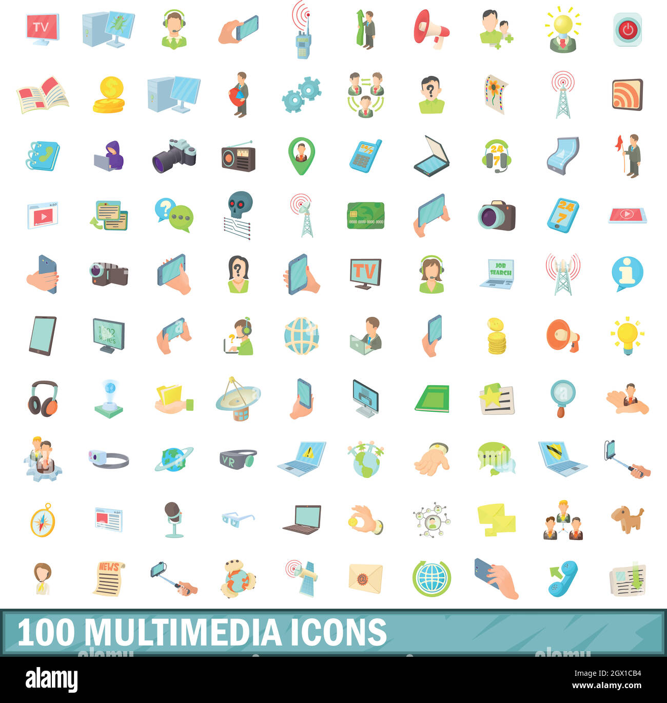 Cloud and multimedia icons hi-res stock photography and images - Alamy