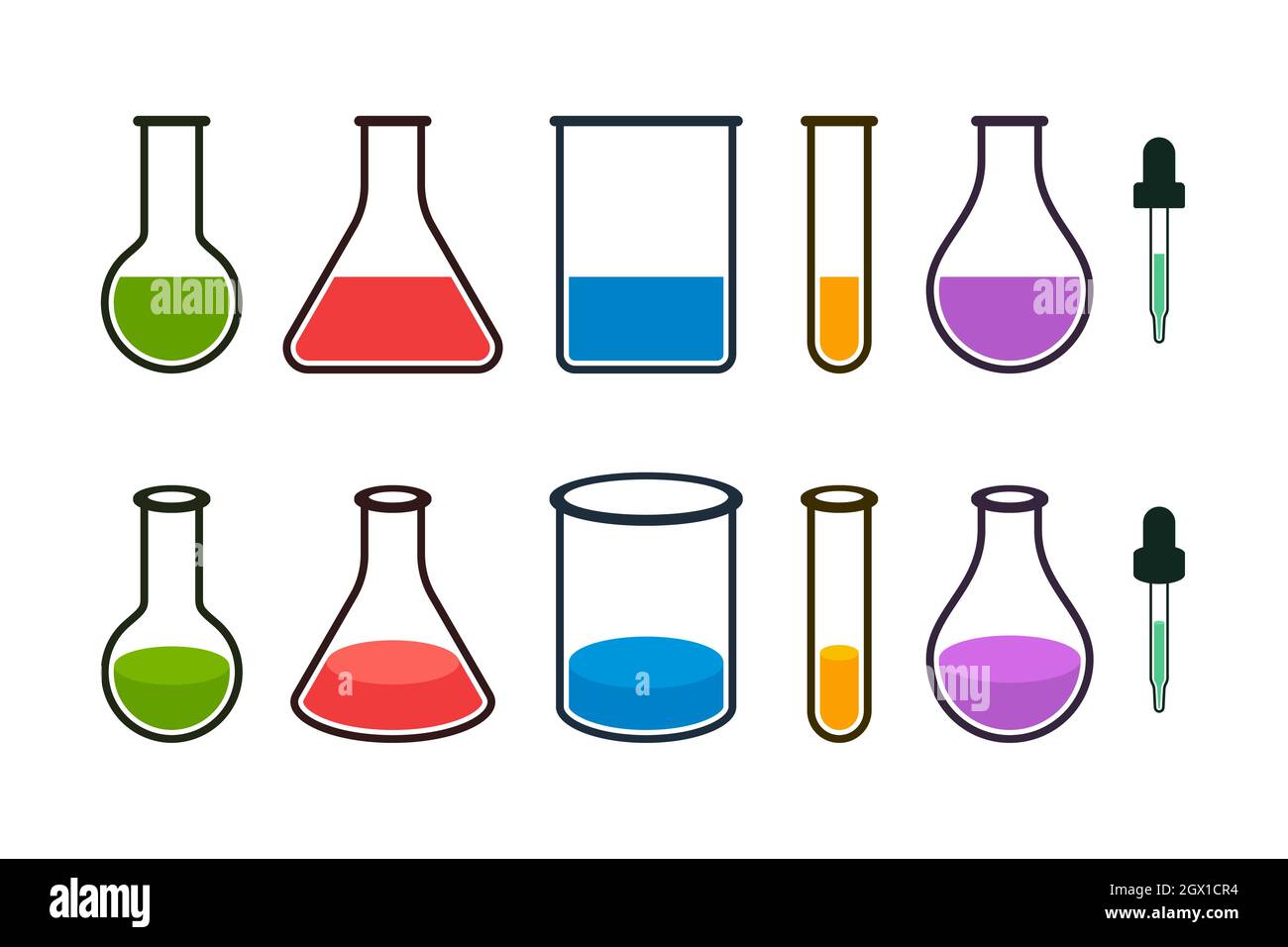 Conical Flask Dropper Stock Vector Images Alamy