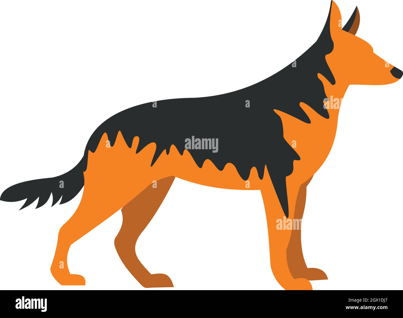 German shepherd puppy lying Stock Vector Images - Alamy