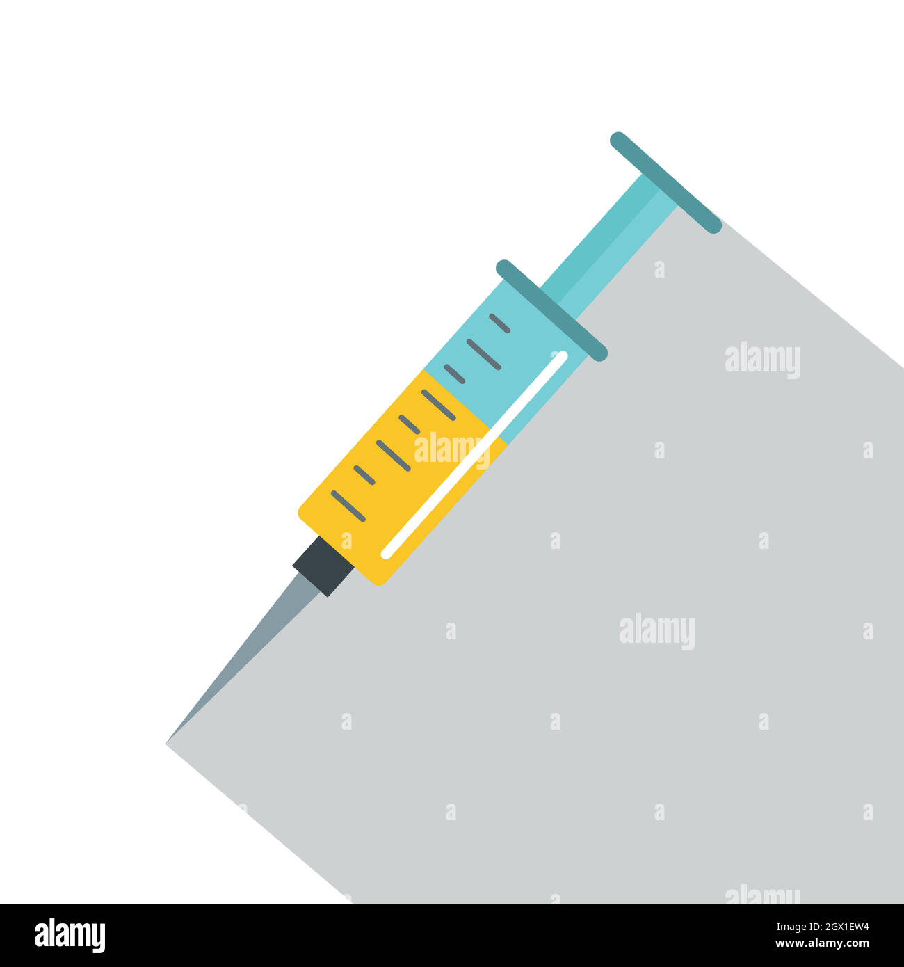 Syringe flat icon logo hi-res stock photography and images - Alamy
