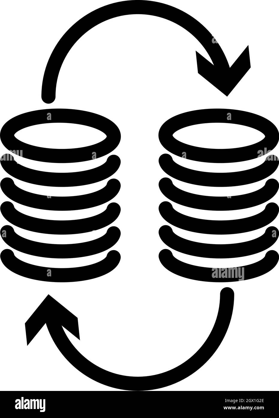 Euro coin stack Stock Vector Images - Alamy