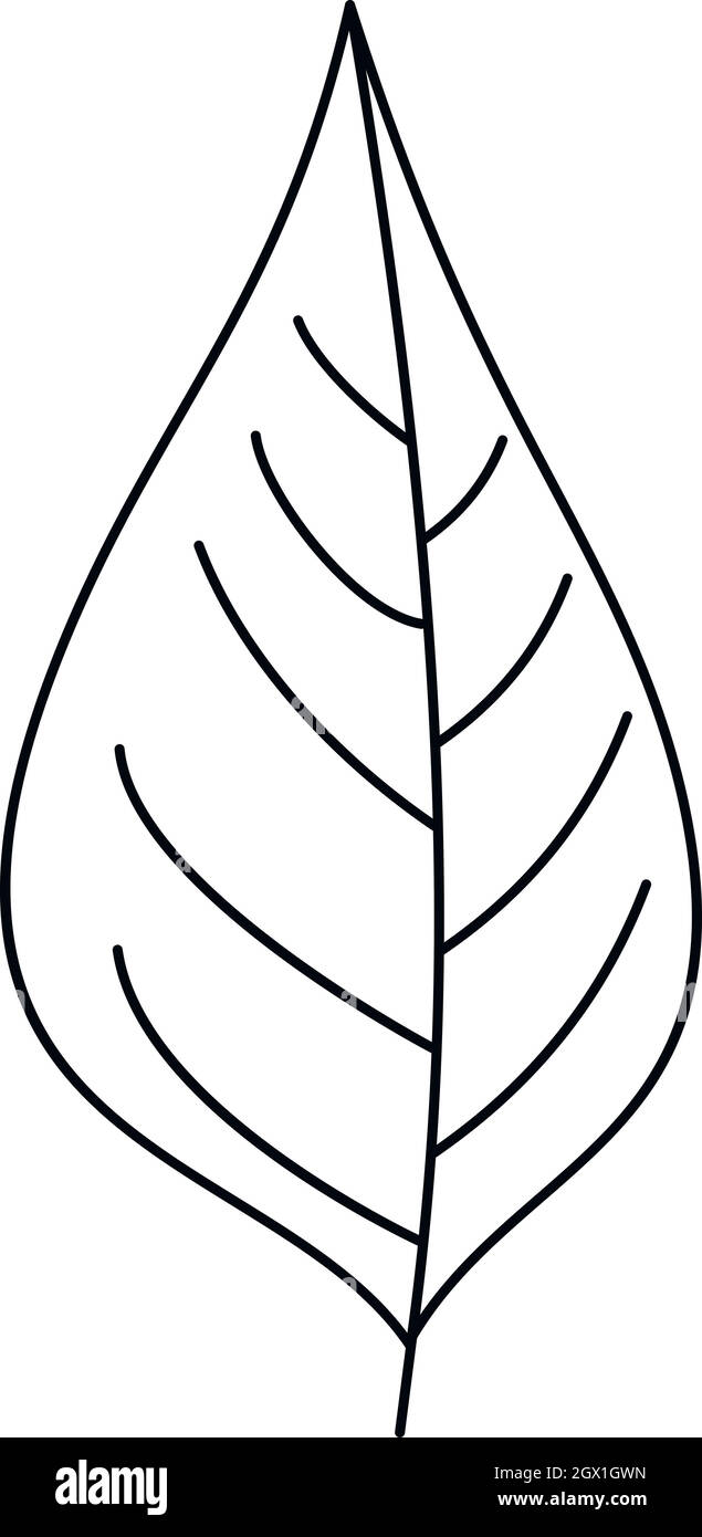 Spring leaf icon, outline style Stock Vector Image & Art - Alamy