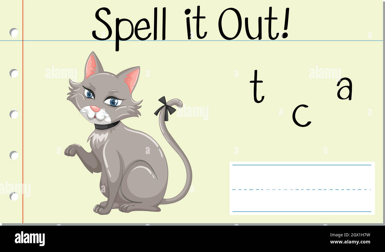 Spelling for cat Stock Vector Images - Alamy