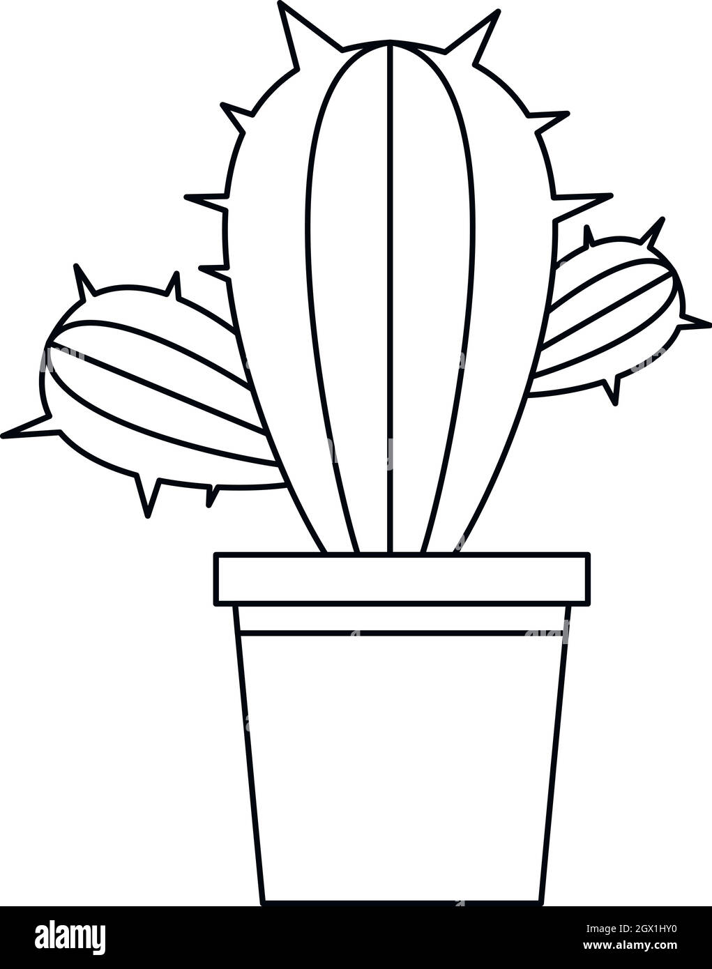 Cactus home plant hand Stock Vector Images - Alamy