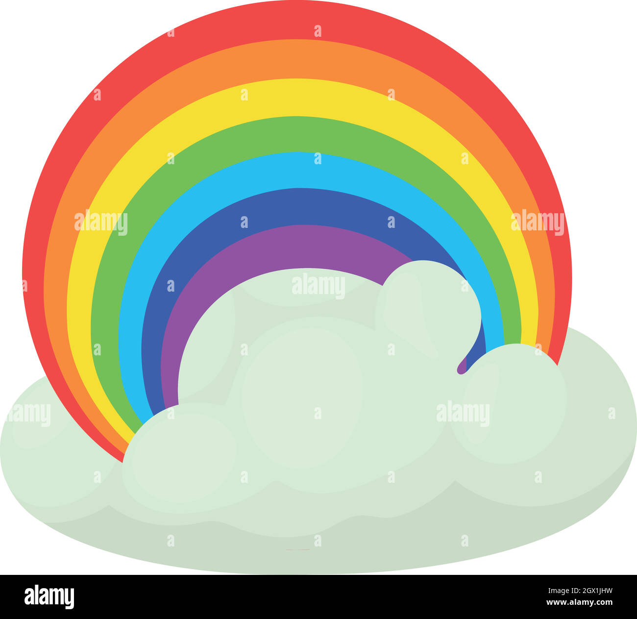 Rainbow icon, cartoon style Stock Vector Image & Art - Alamy