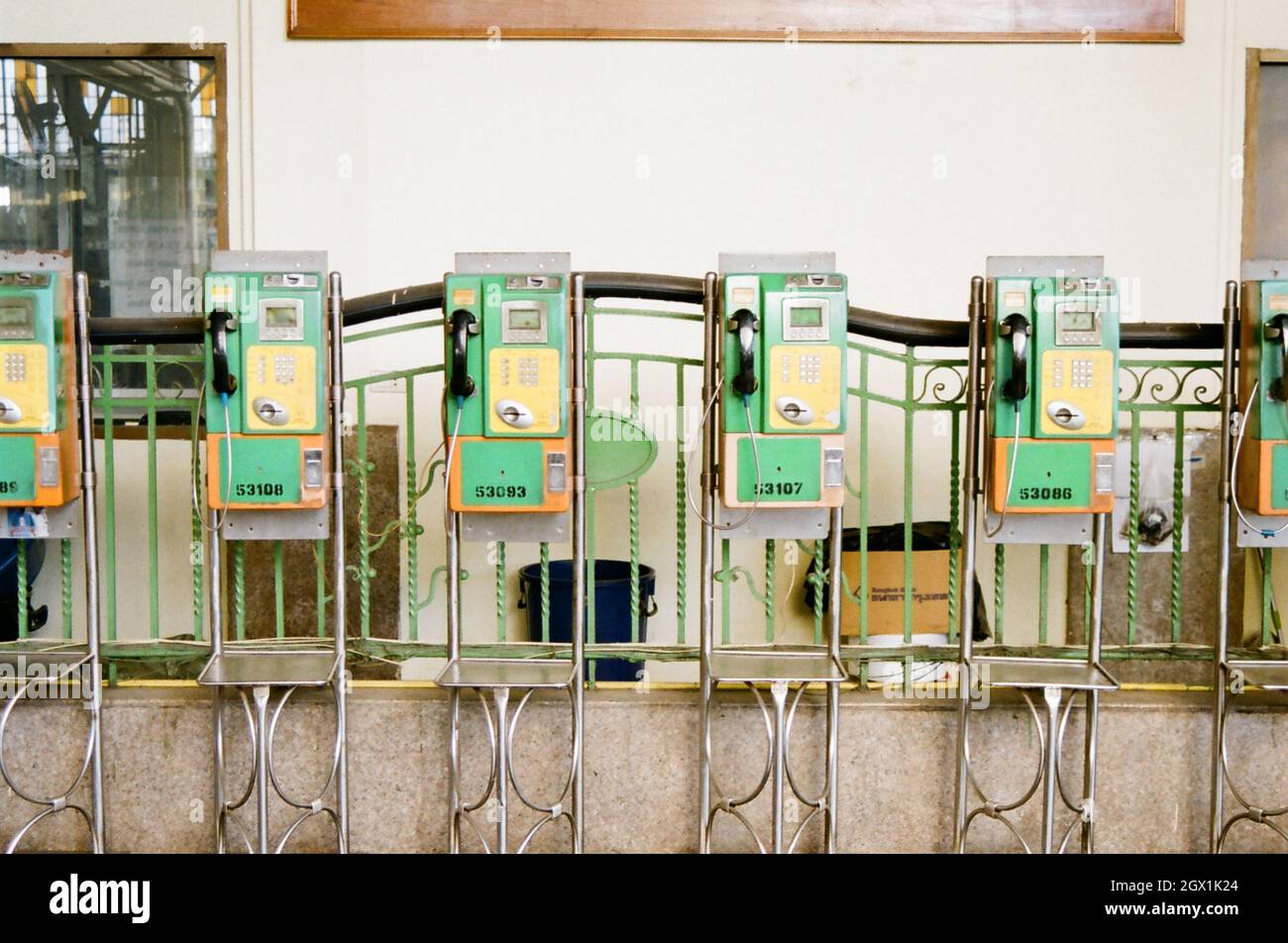 Train station telephones hi-res stock photography and images - Alamy