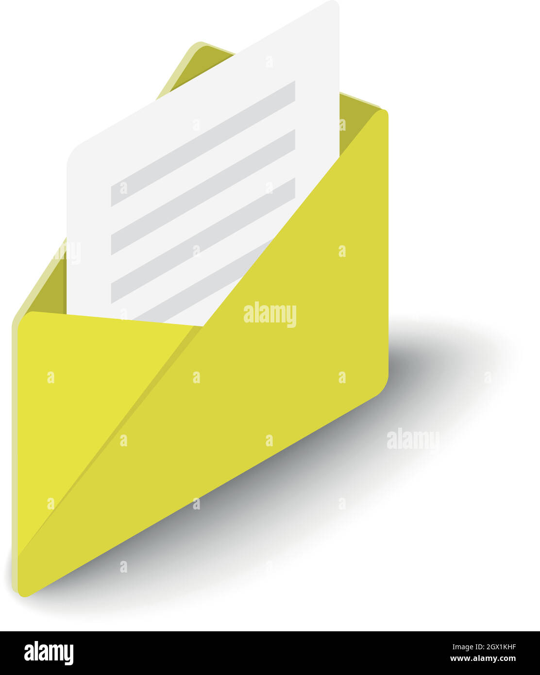 Letter icon, isometric style Stock Vector Image & Art - Alamy