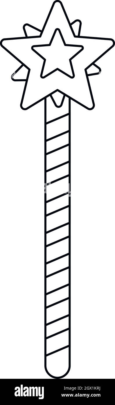 Magic wand icon, outline style Stock Vector Image & Art - Alamy