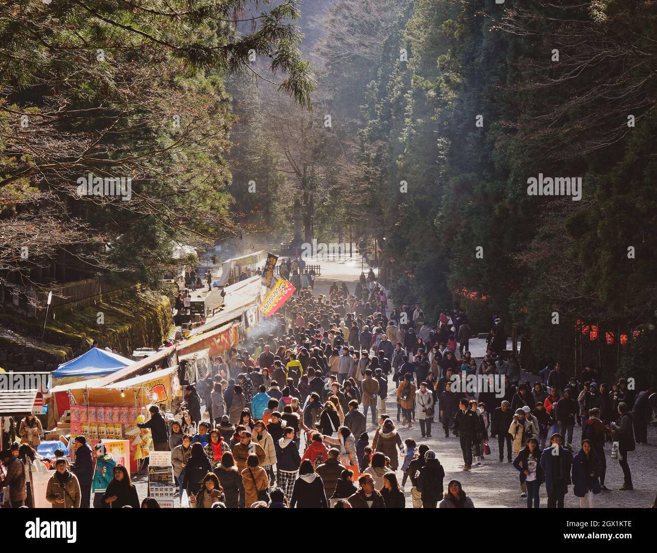 Nikko, Japan - Jan 2, 2016. People going to visit the temple on New ...